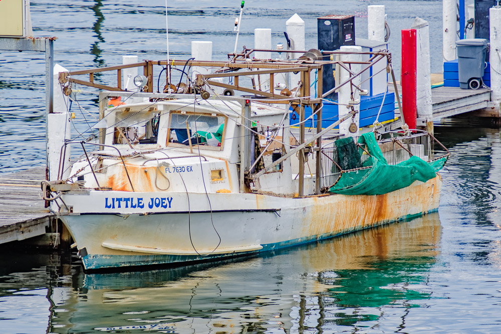 Turning Shrimp Boat At Maximo Marina, St. Petersburg, Florida