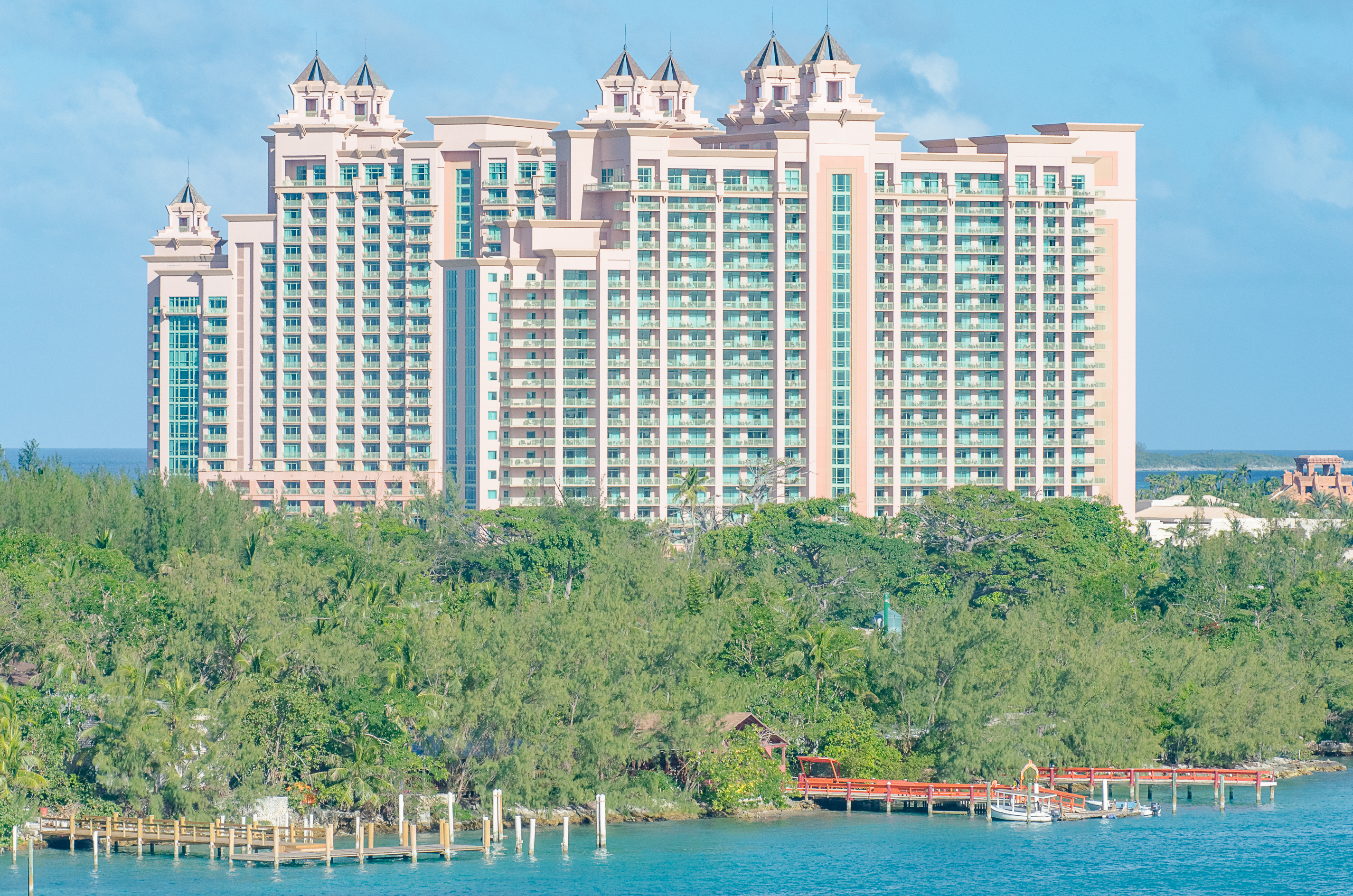Atlantis and the Lighthouse on Paradise Island in Nassau, Bahamas
