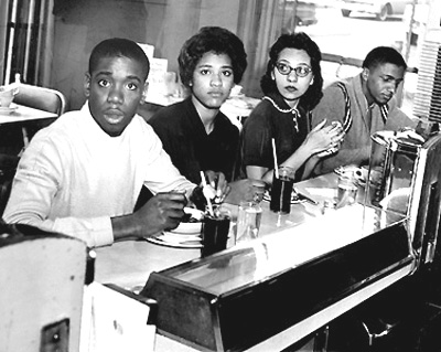 Non violent sit in protests