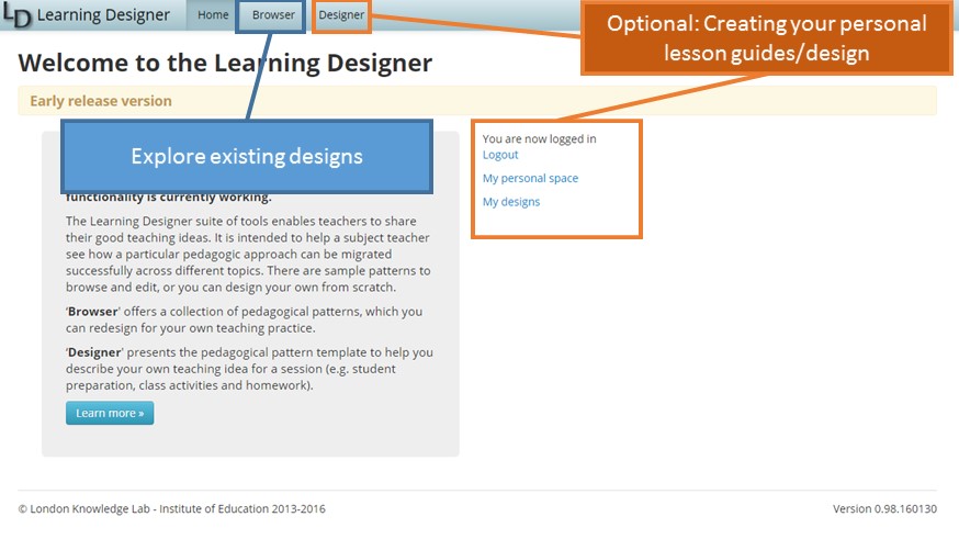 Introduction to the Learning Designer