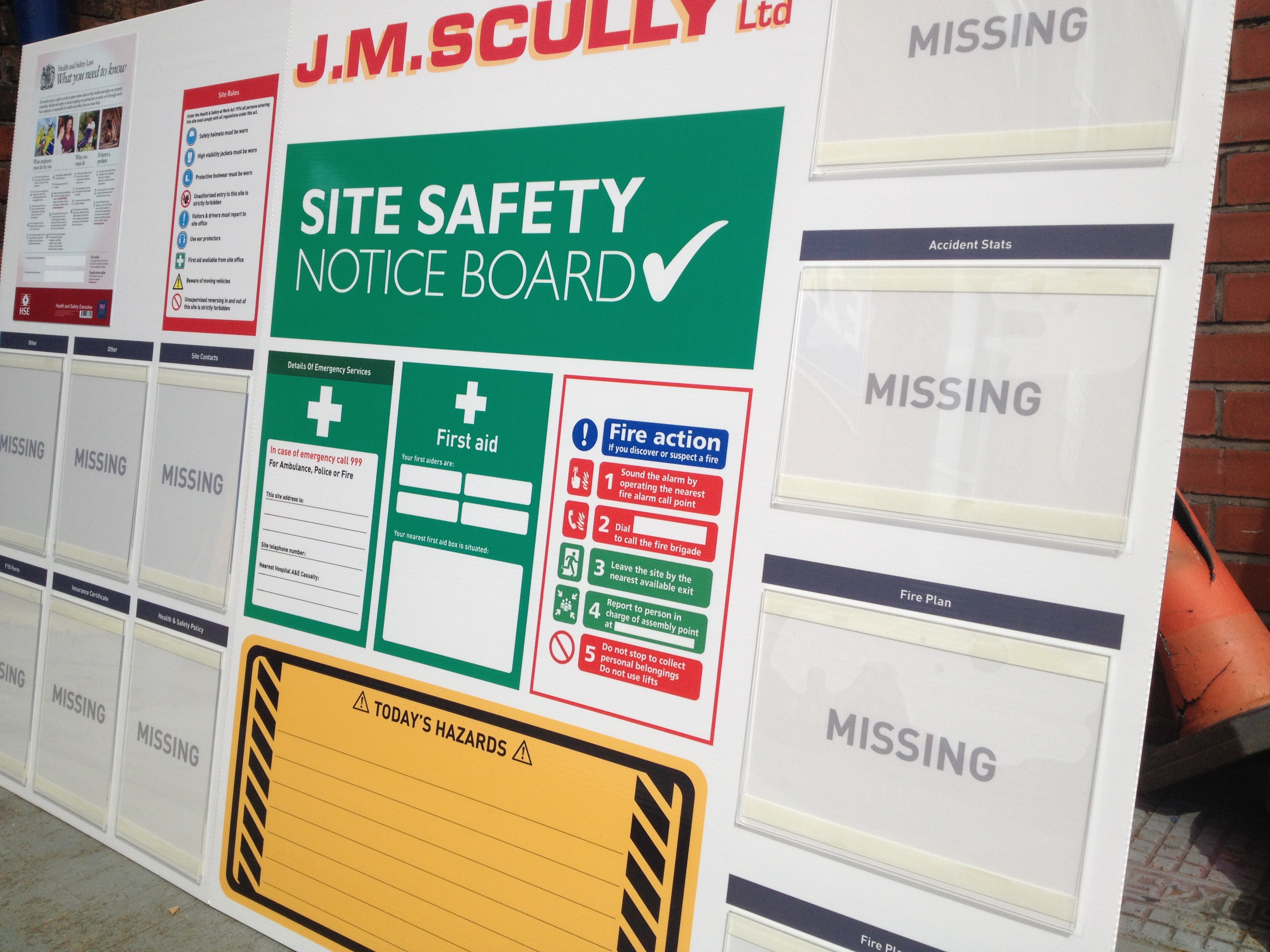 QHSE Site Safety Boards
