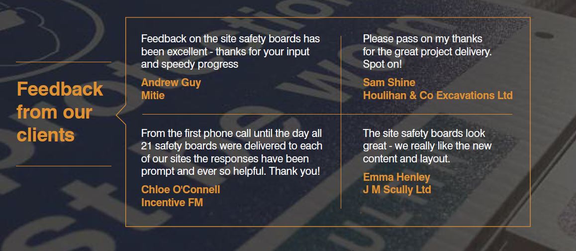 QHSE Site Safety Boards