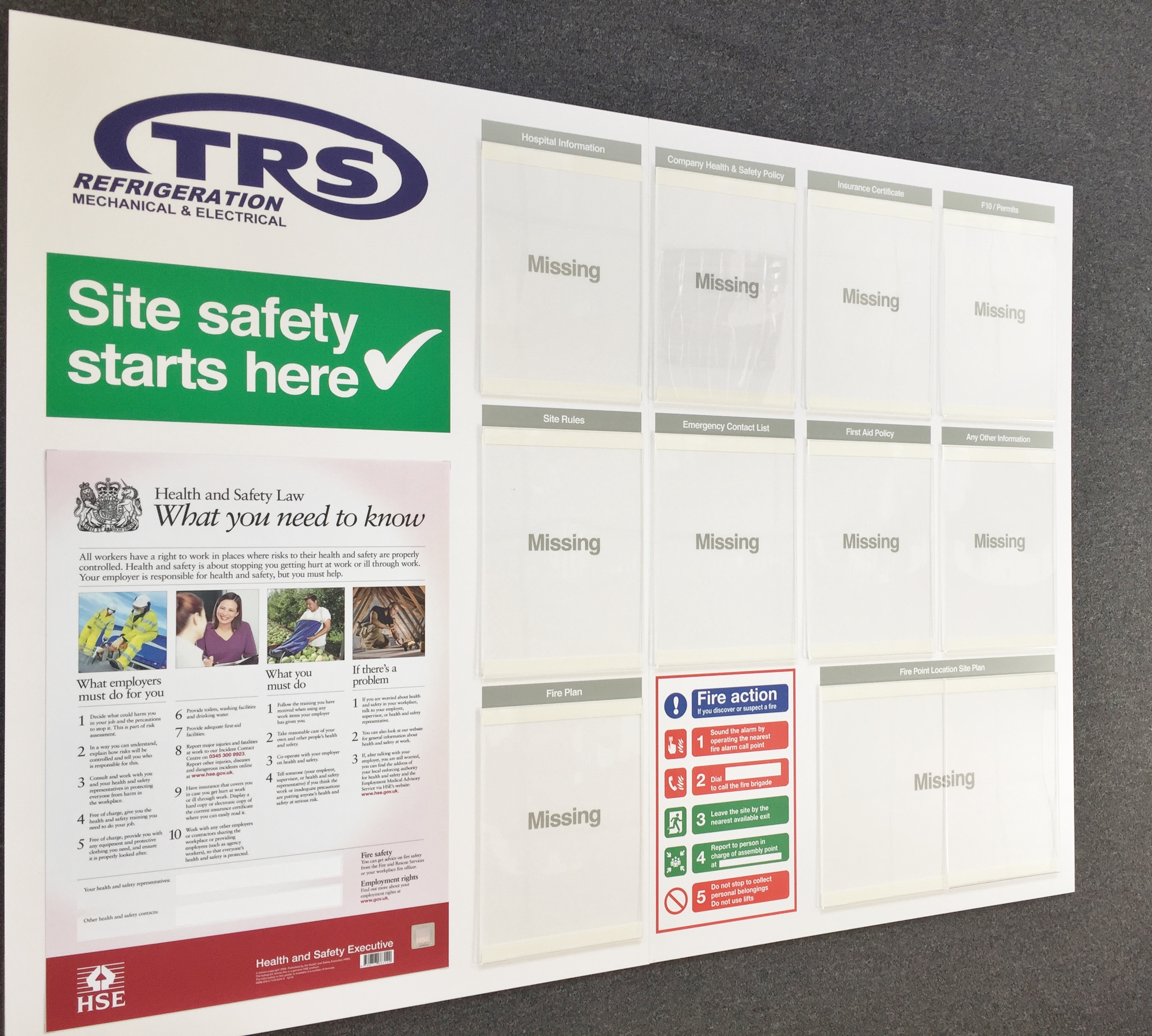 QHSE Site Safety Boards