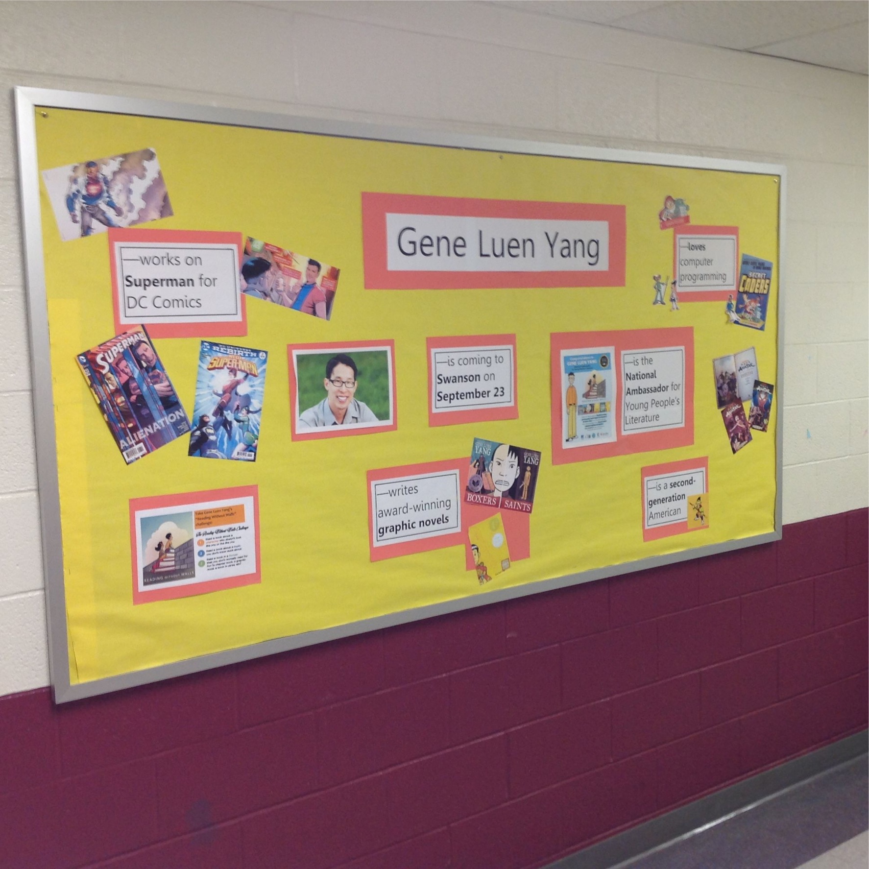 Swanson Middle School Thanks Gene Luen Yang