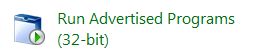 Run Advertised Programs