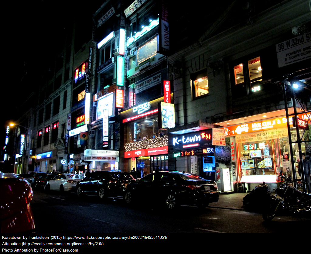 Ethnic Enclaves: Koreatown, Manhattan, New York City