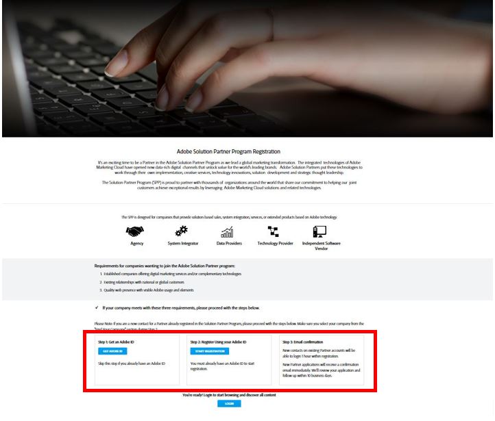 Instructions to Join the Solution Partner Program and access the Adobe ...