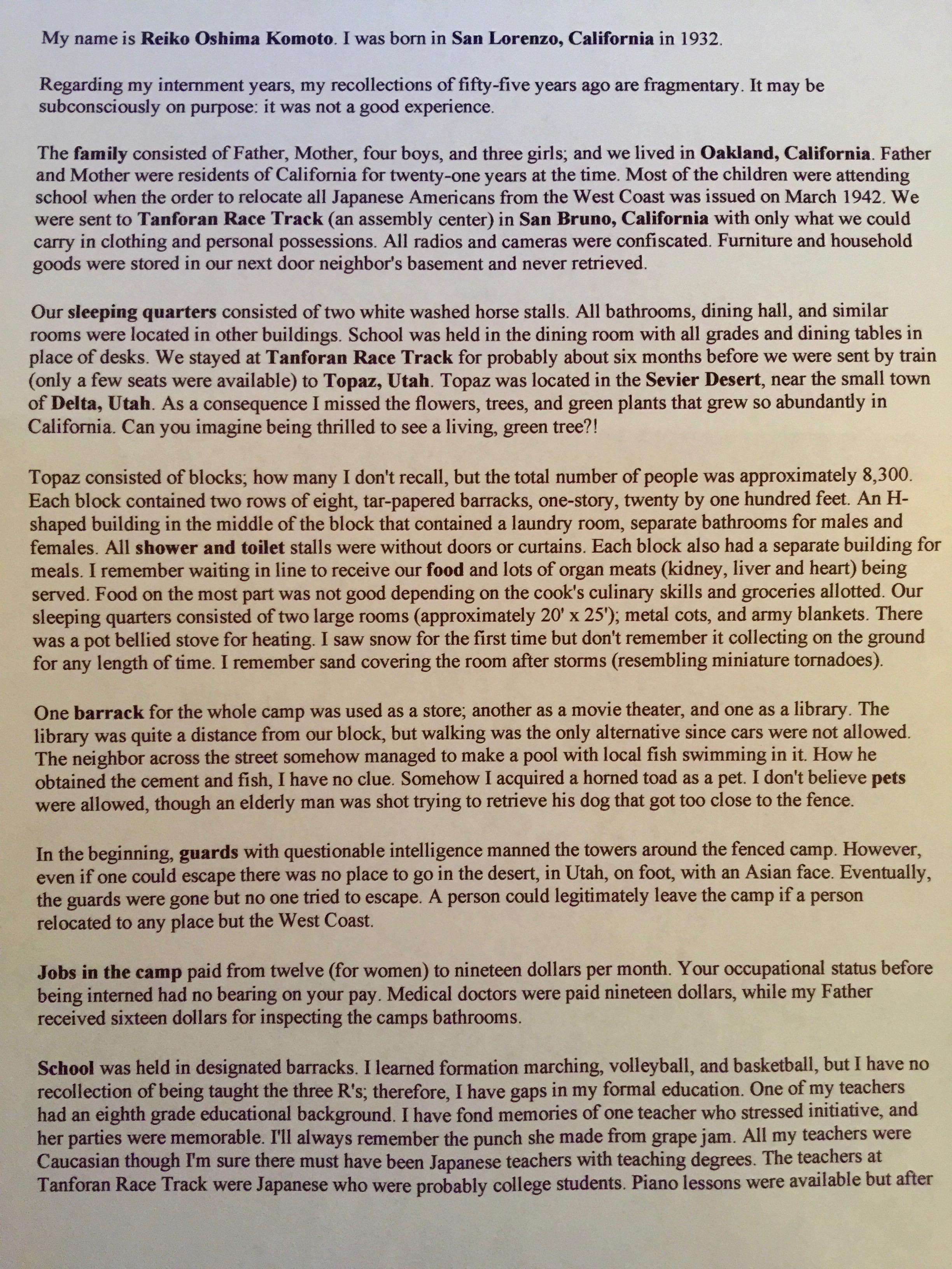 Japanese Internment Camps During WWII