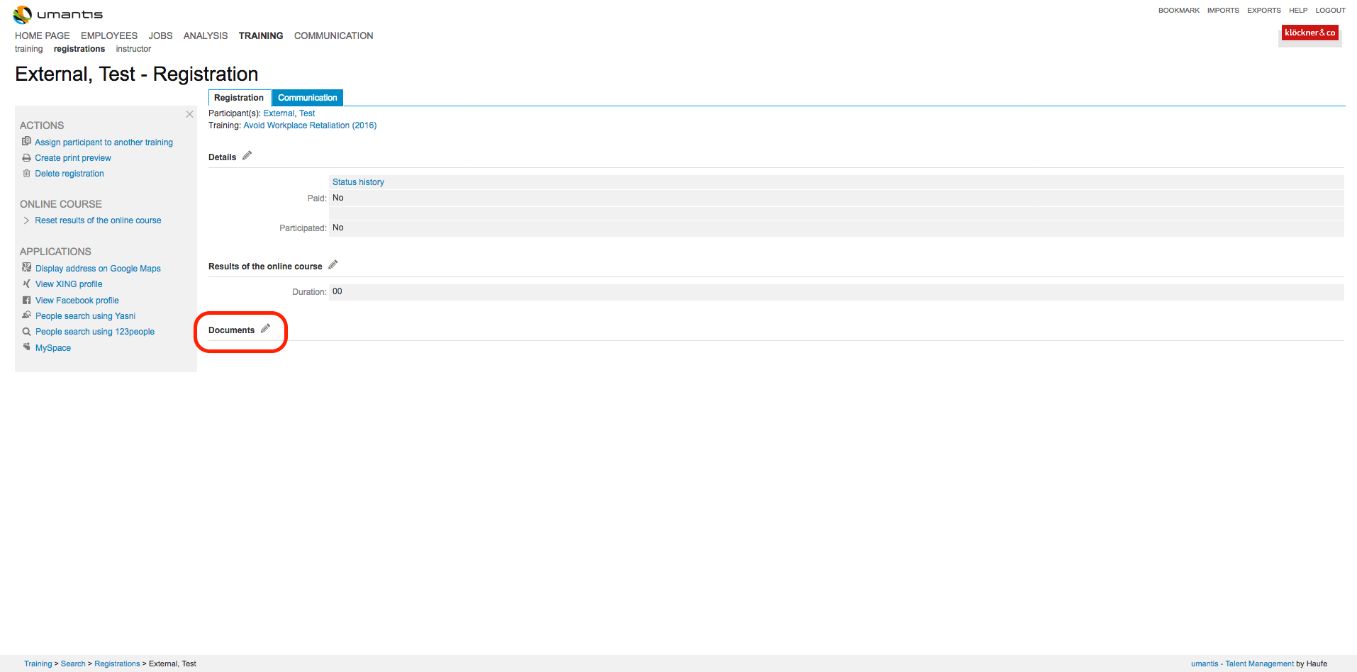 Attach Documents in the Umantis System