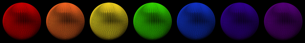 ROYGBIV Spectrum Solid Geo Spheres