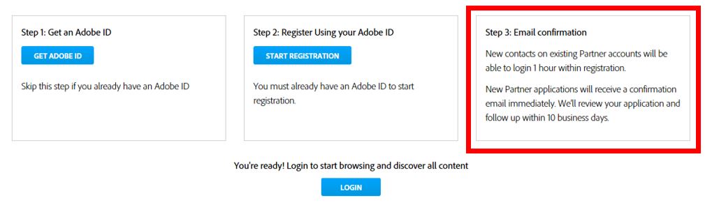 Instructions to Access the Adobe Solution Partner Training Center