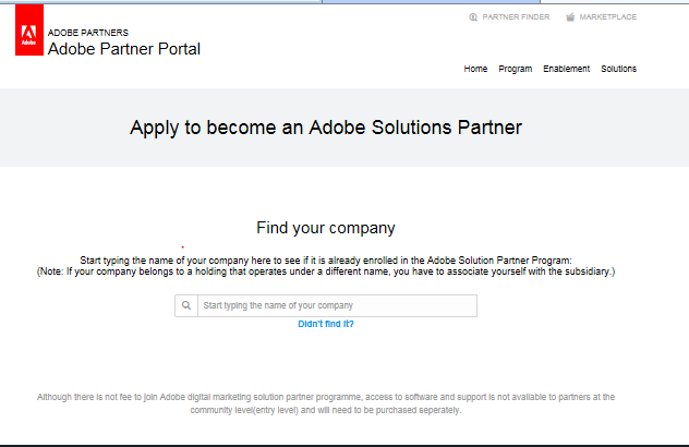 Instructions to Access the Adobe Solution Partner Training Center